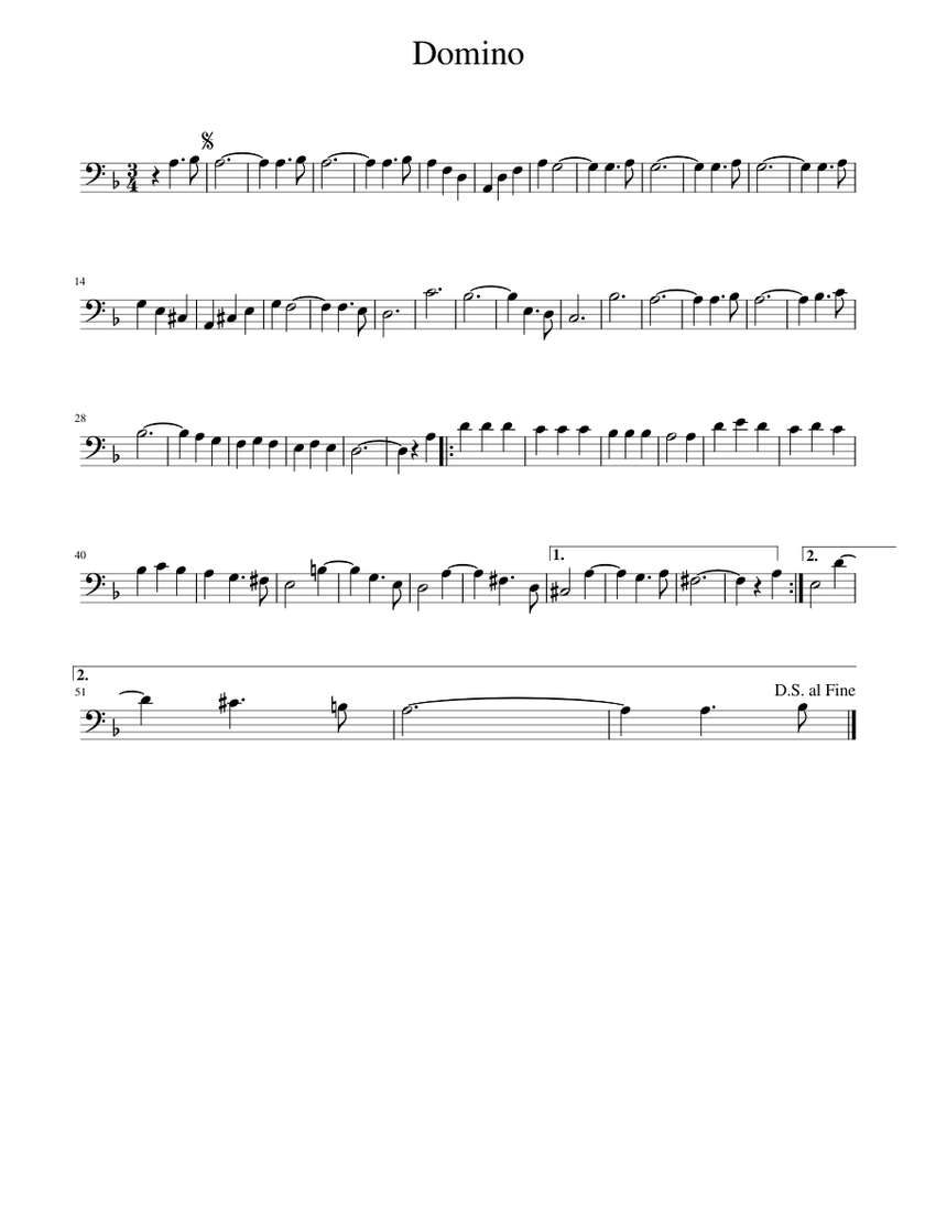 Domino Sheet music for Piano (Solo) Easy | Musescore.com