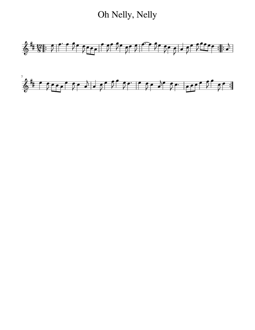 Oh Nelly, Nelly Sheet music for Piano (Solo) | Musescore.com
