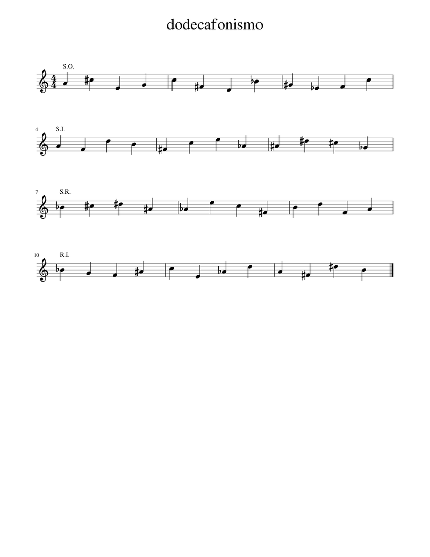 dodecafonismo Sheet music for Piano (Solo) Easy | Musescore.com