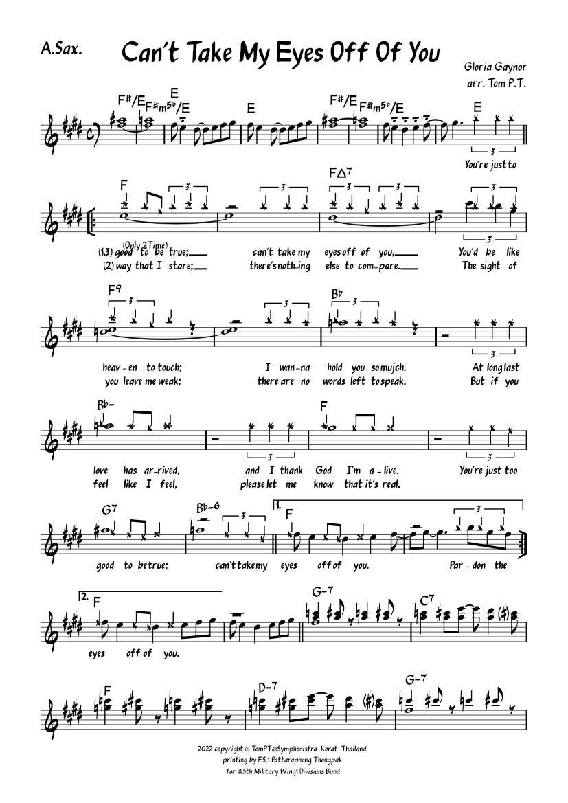 TomPT @ Symphonistra Cant Take My Eyes Off Of You ( G Concert) - A.Sax ...