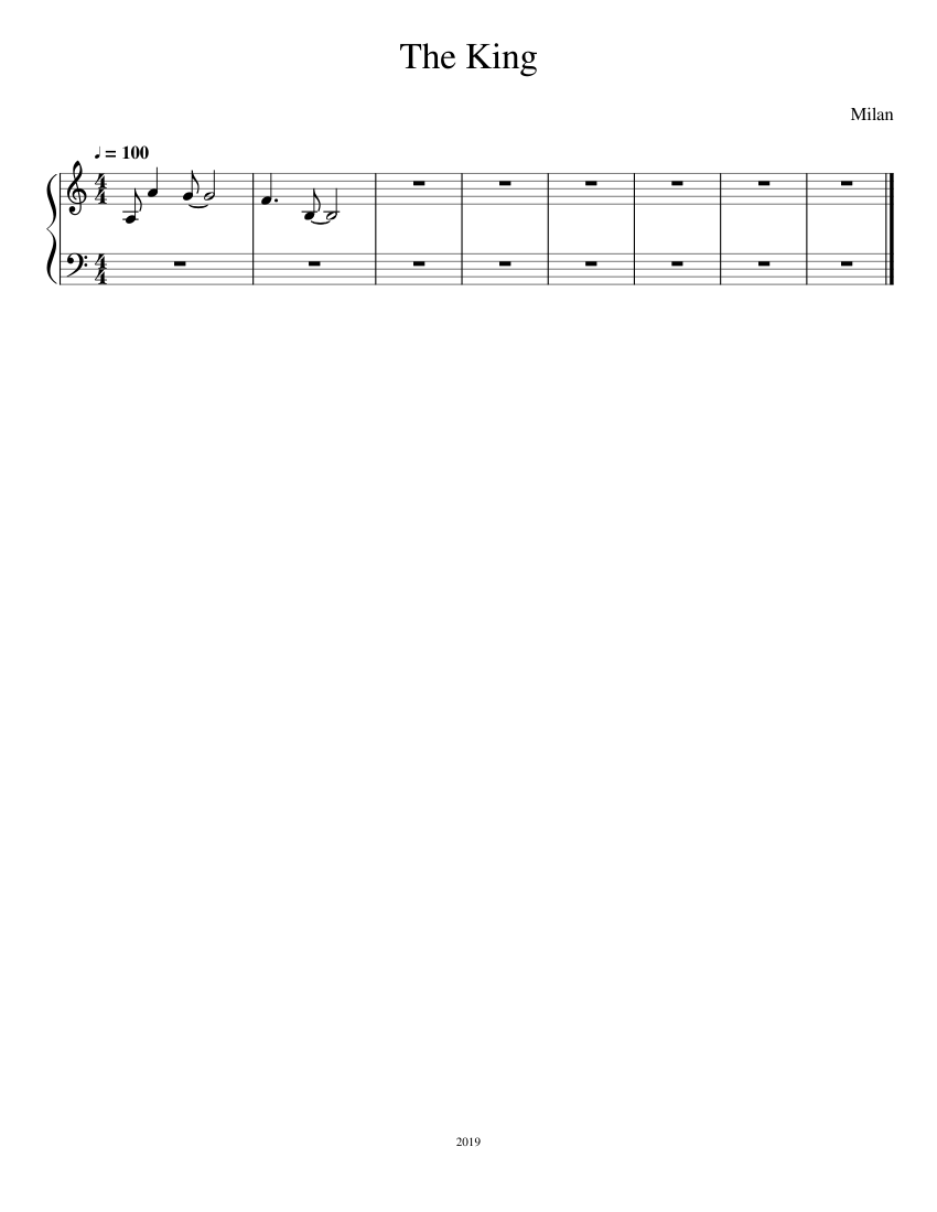 01 The King Sheet music for Piano (Solo) | Musescore.com