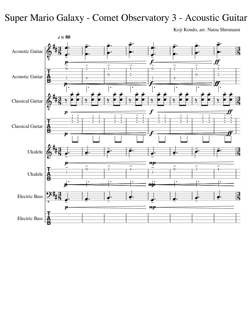 Super Mario Guitar Chords
