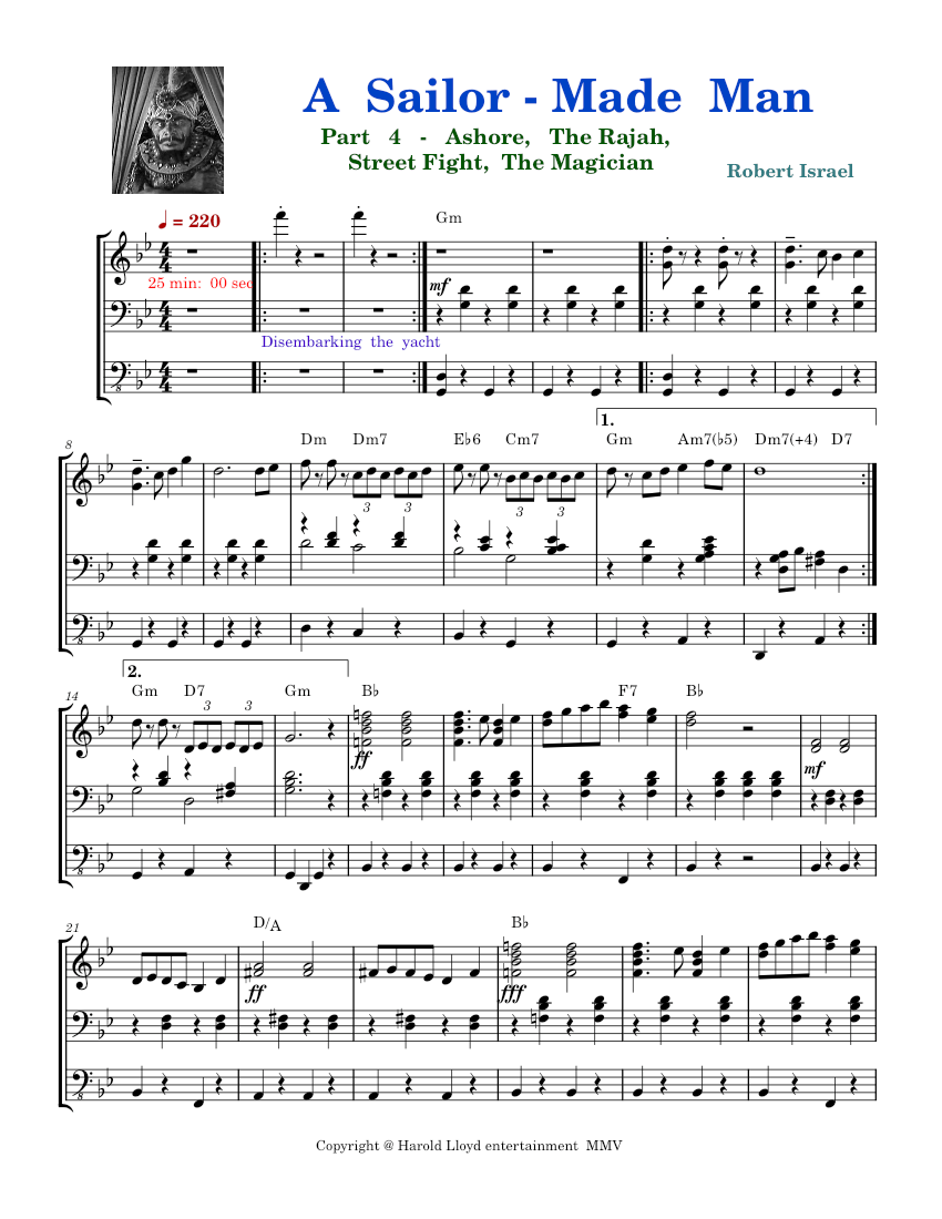 A Sailor-Made Man – Robert Israel Sheet music for Piano (Solo ...