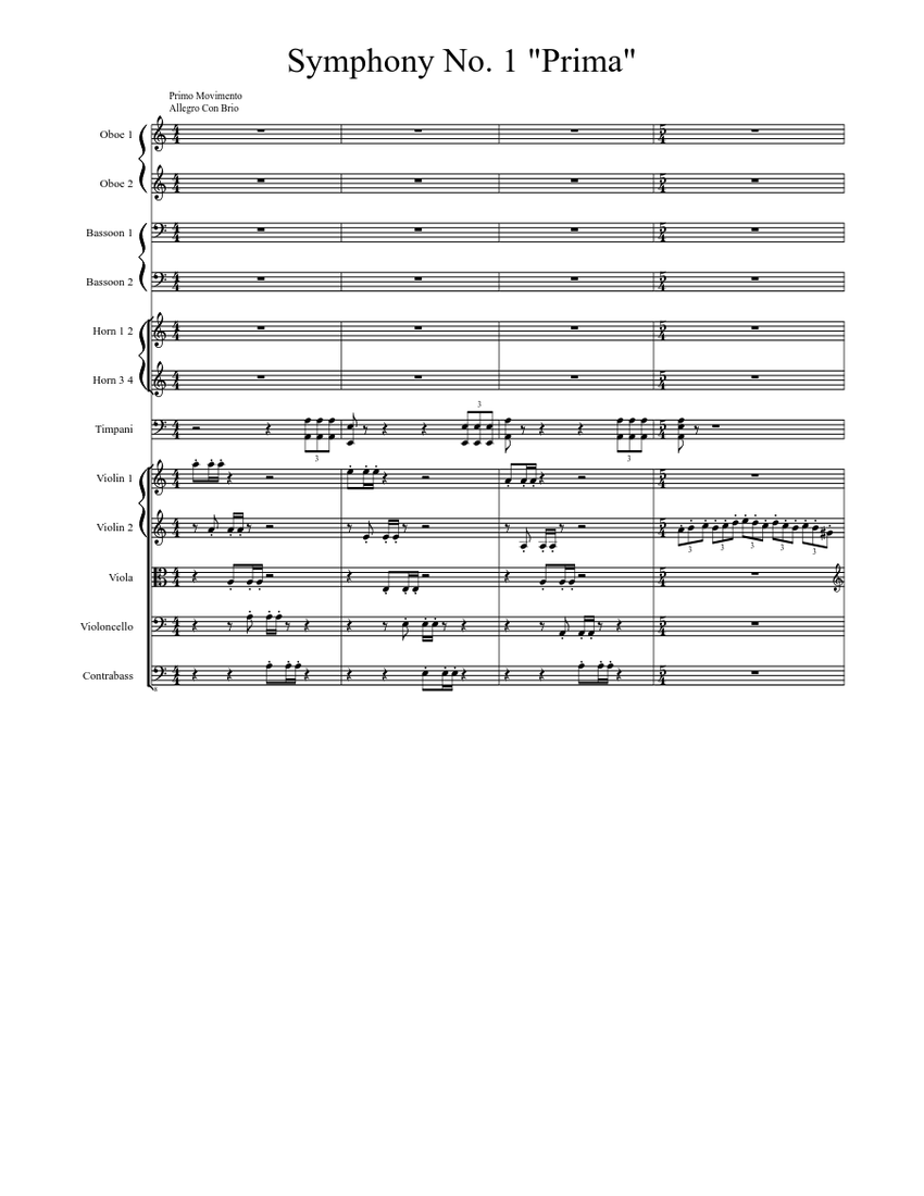 Symphony No. 1 "Prima", 1st Movement [ORIGINAL COMPOSITION] (INCOMPLETE ...