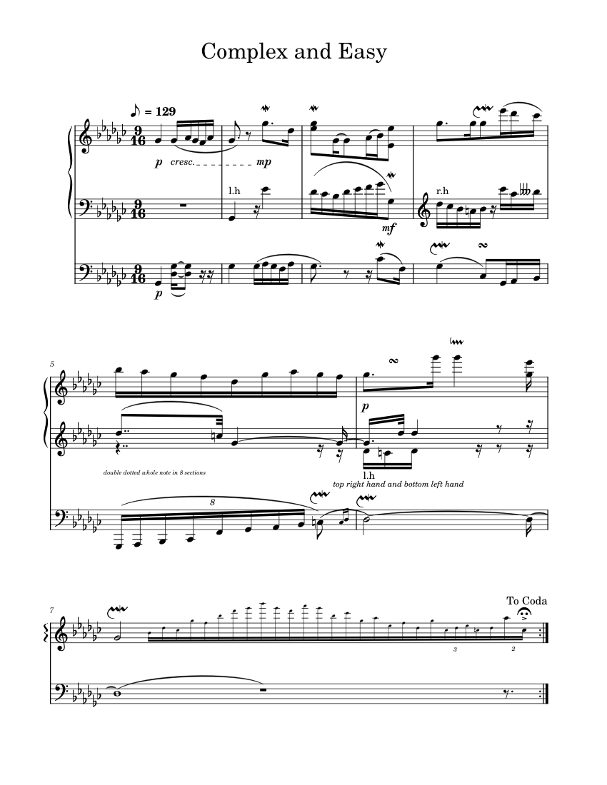 Complex and Easy (op 2 no 2) Sheet music for Piano (Solo) | Musescore.com