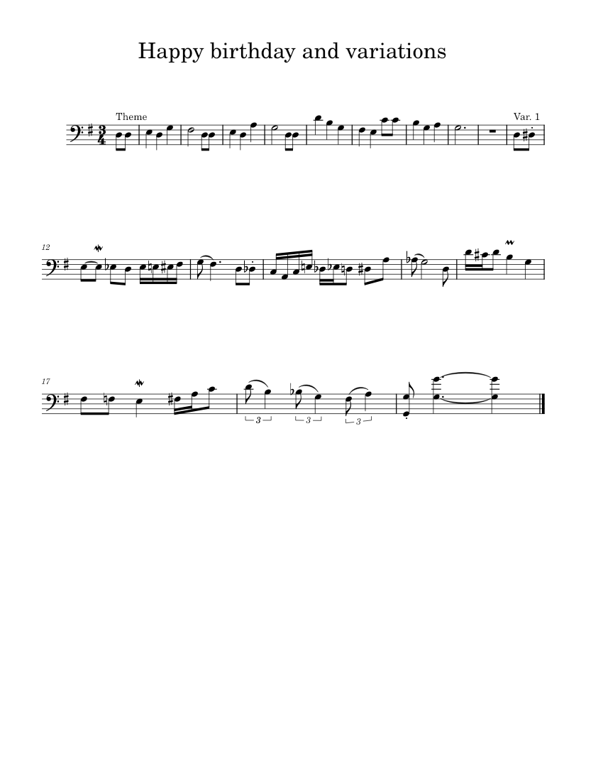 Happy Birthday to You – Misc Traditional Happy birthday and variations ...