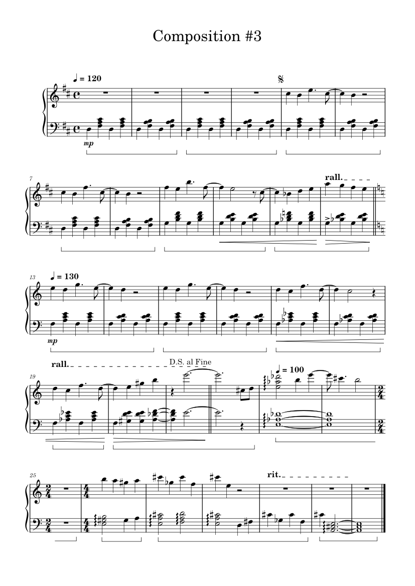 Composition #3 Sheet music for Piano (Solo) Easy | Musescore.com
