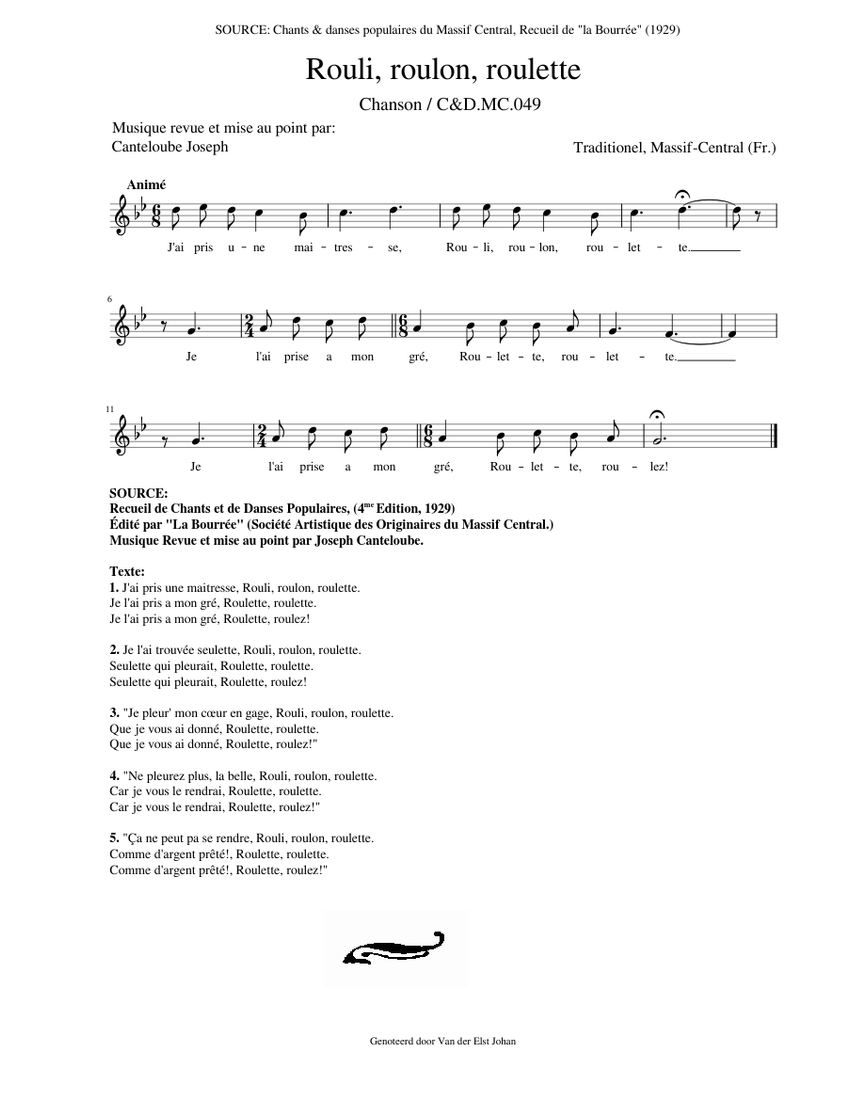 Rouli, roulon, roulette (C&DP.MC.049) Sheet music for Violin (Solo ...