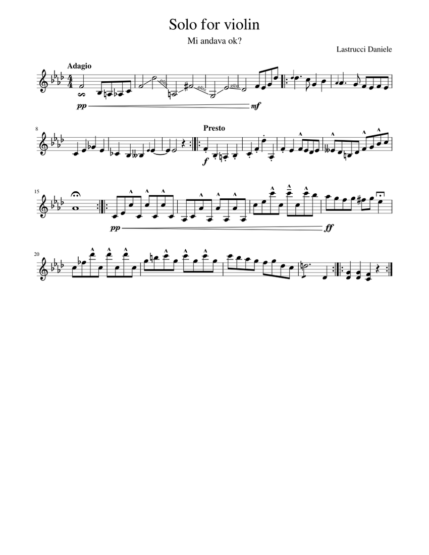 Solo_for_violin Sheet music for Violin (Solo) | Musescore.com