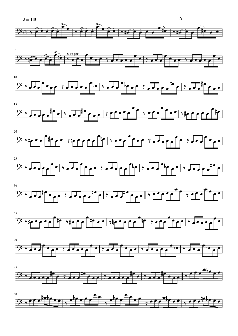 libertango b3 Sheet music for Bassoon (Solo) | Musescore.com