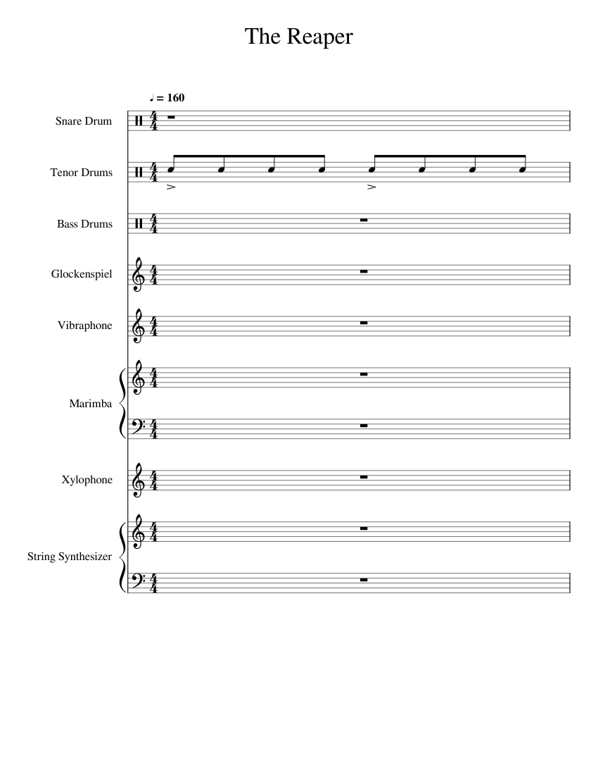 The_Reaper_ !!!!!!!_ (4) (2) Sheet music for Vibraphone, Glockenspiel ...