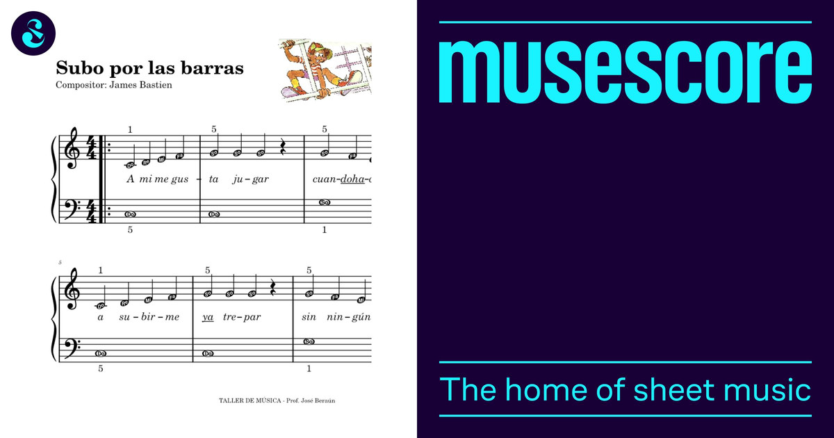 Subo por las barras PIANO melodía y bajos ESCRITOS Sheet music for ...