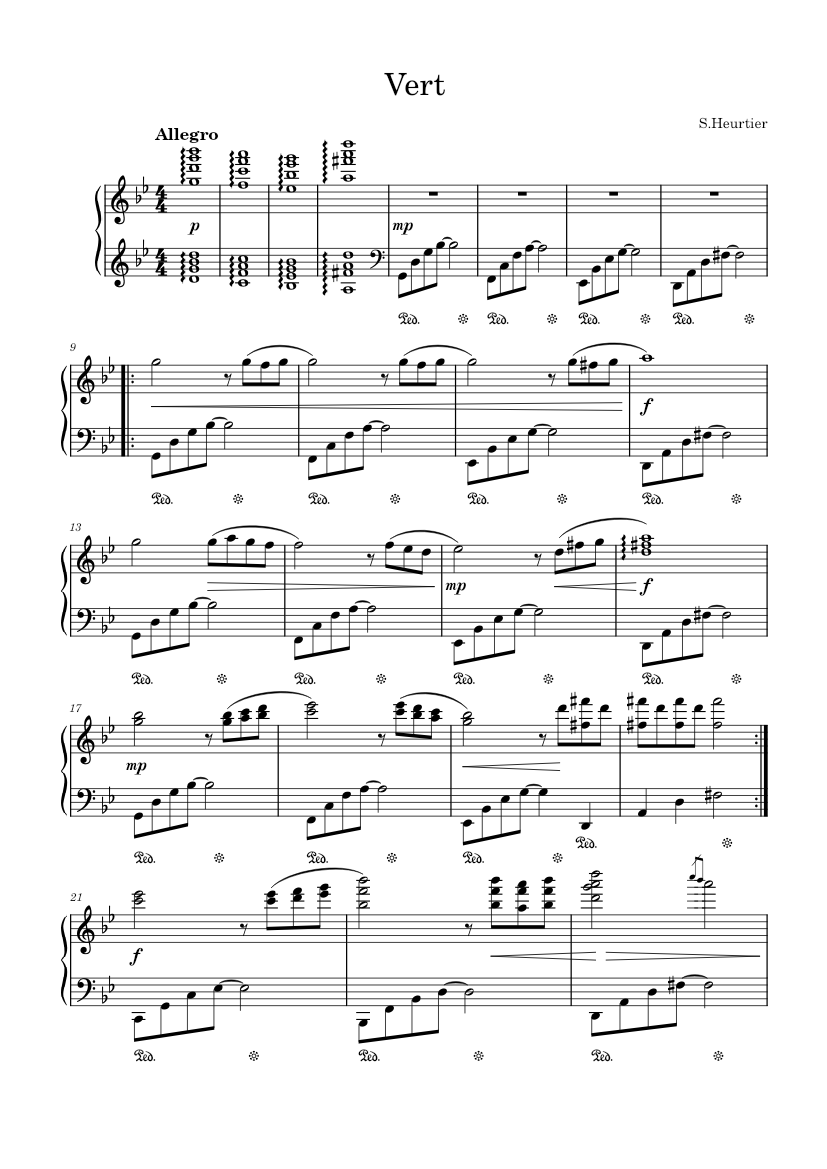 Vert Sheet music for Piano (Solo) | Musescore.com