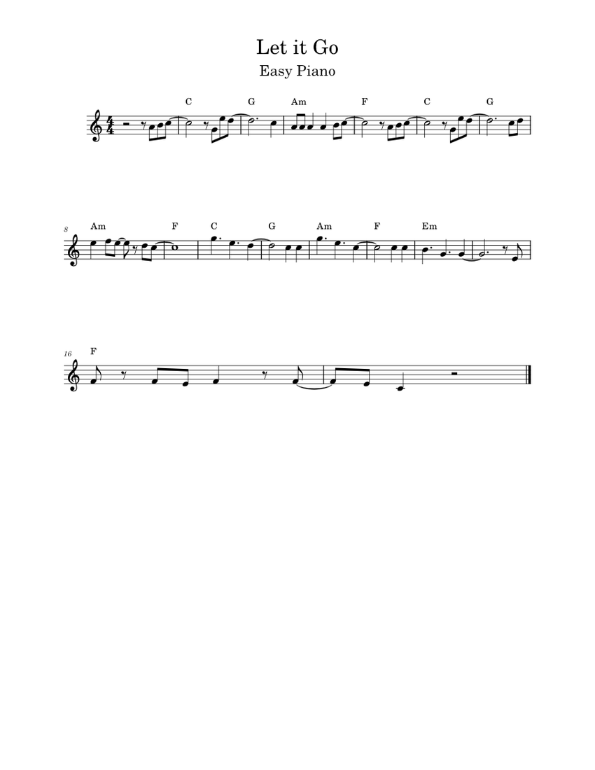 Let it go – Kristen Anderson-Lopez & Robert Lopez Let it Go Sheet music ...