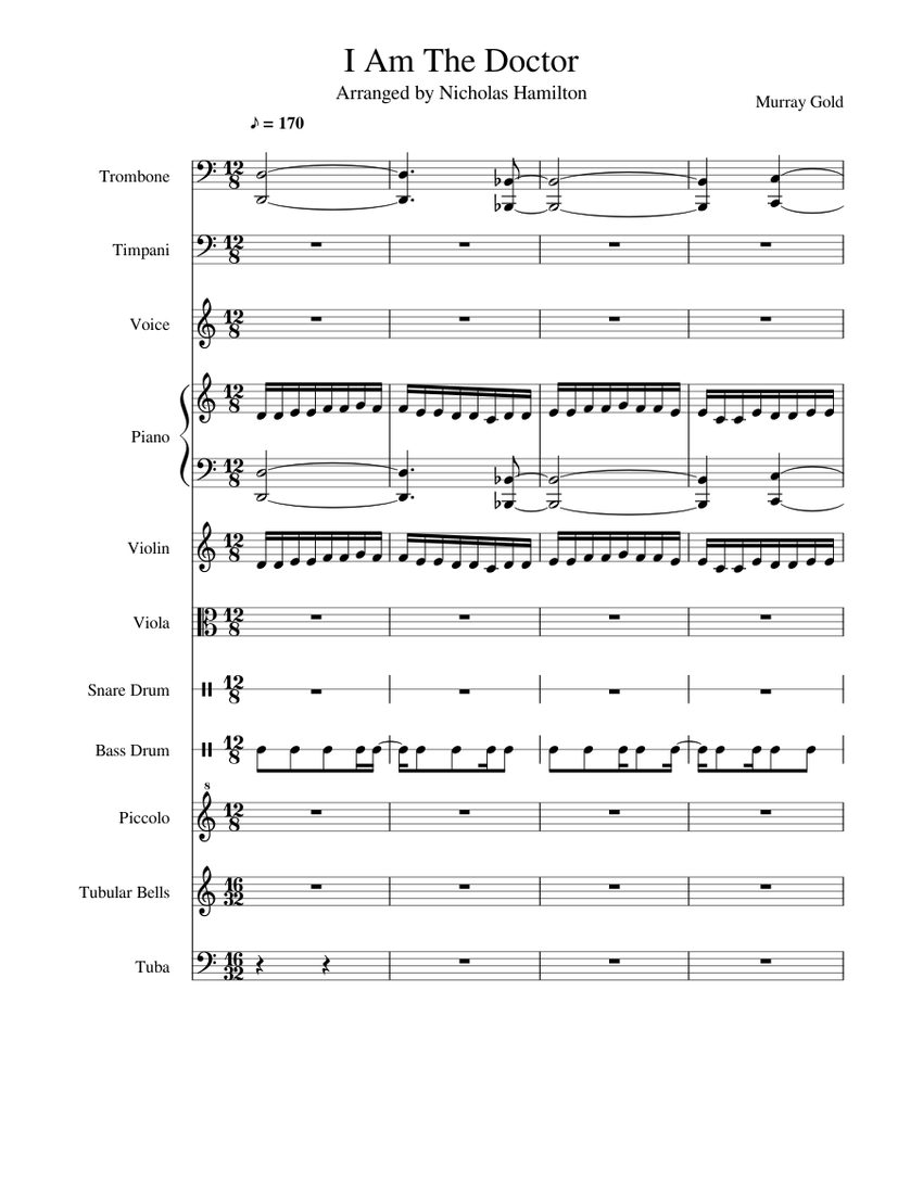 I Am The Doctor Sheet music for Piano, Trombone, Tuba, Vocals & more ...