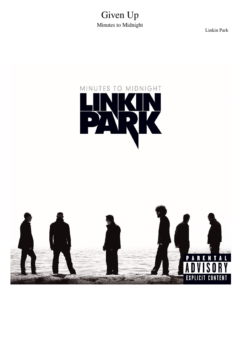 Given Up – Linkin Park Sheet Music for Tambourine, Saxophone tenor ...