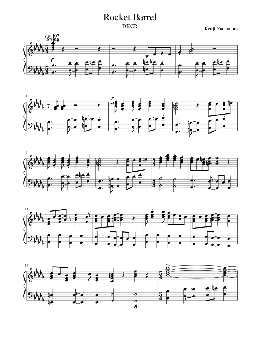 Rocket Barrel Sheet music for Piano (Solo) | Musescore.com