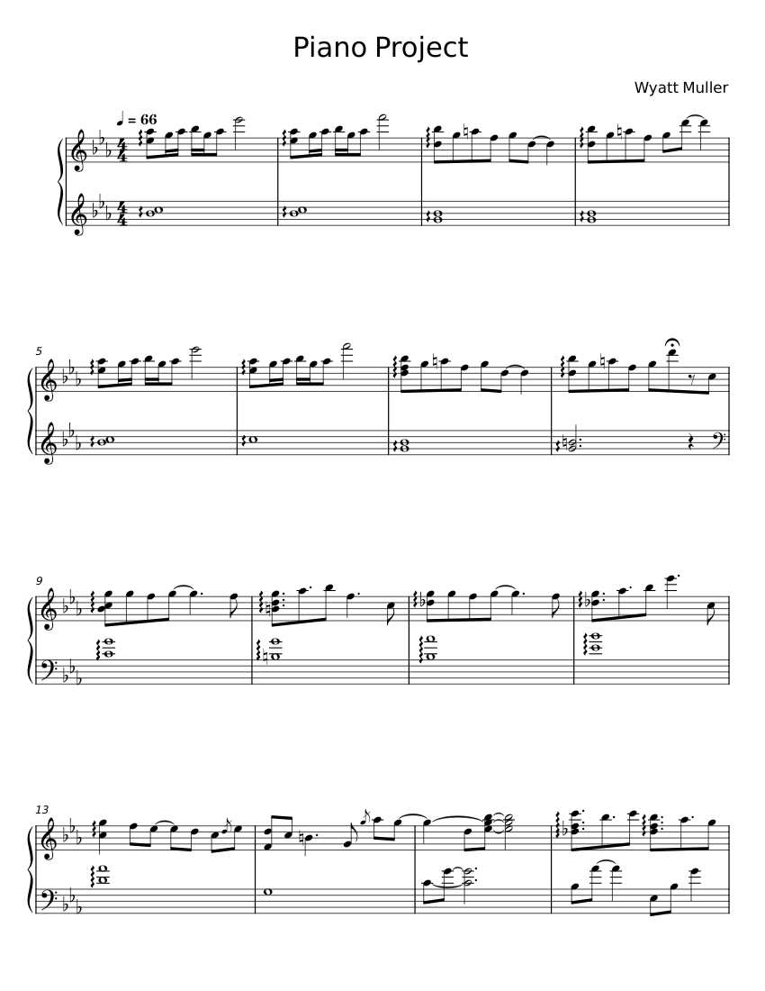 Piano Project Sheet music for Piano (Solo) | Musescore.com
