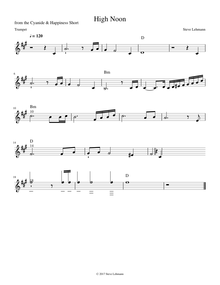 High Noon Outro Sheet music for Vocals (Solo) | Musescore.com