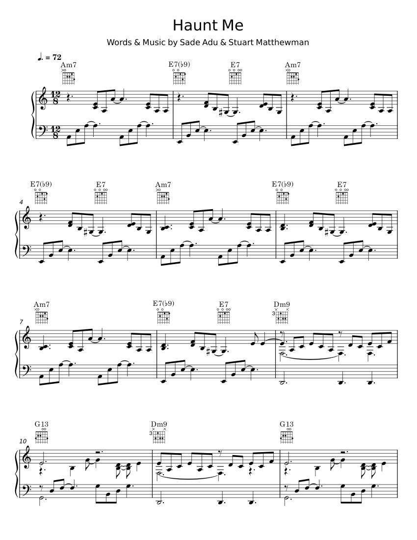 Haunt Me Sheet music for Piano, Synthesizer (Mixed Duet) | Musescore.com