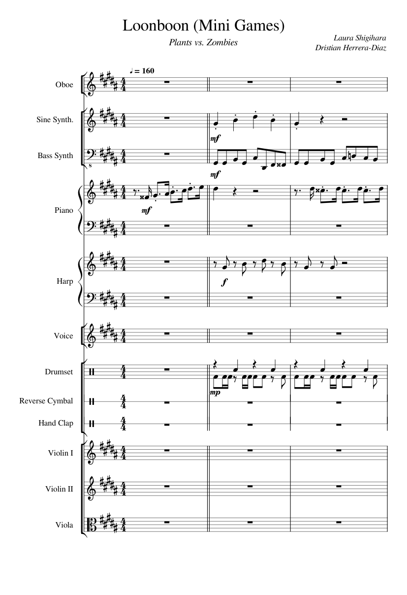 Loonboon (Mini Games) Plants vs. Zombies - piano tutorial