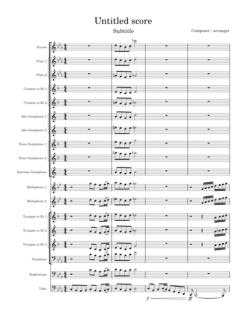 Tuba Feature Sheet music for Trombone, Tuba, Flute, Oboe & more ...
