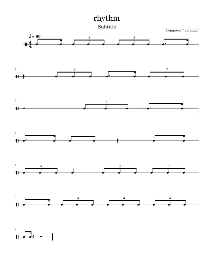 rhythm Sheet music for Strings group (Solo) | Musescore.com