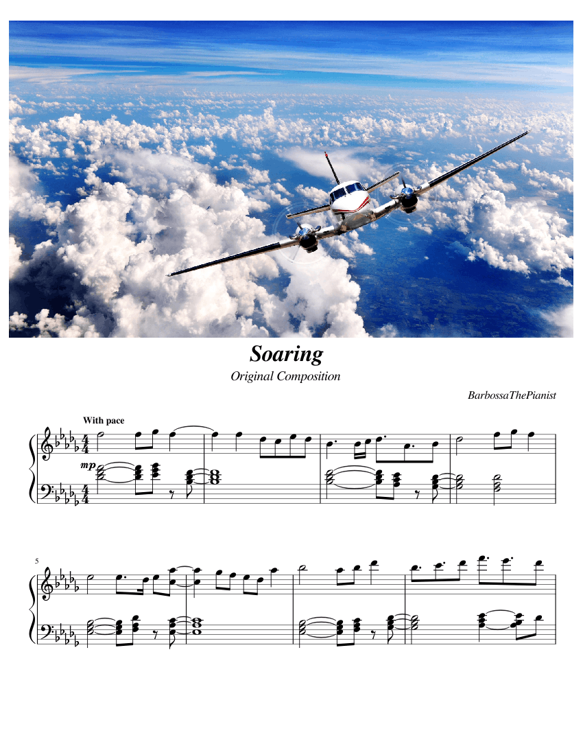 Soaring - Piano Solo Sheet music for Piano (Solo) | Musescore.com