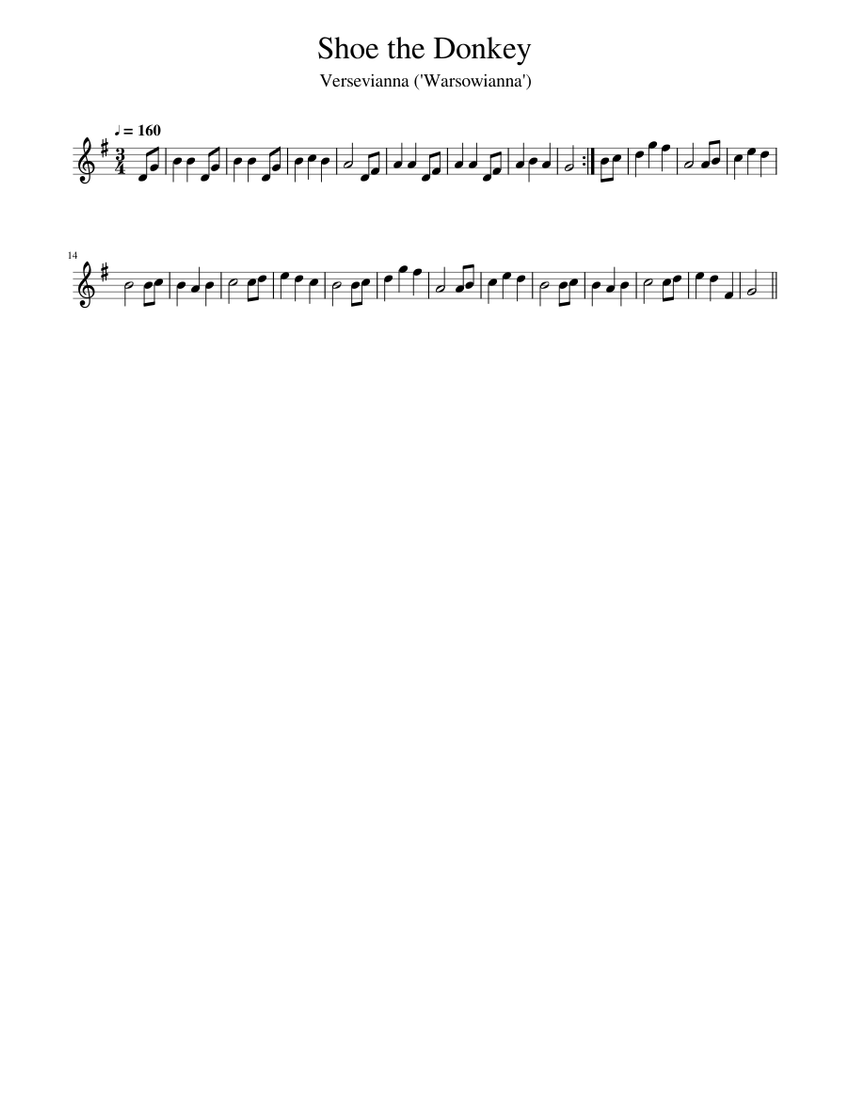 Shoe the Donkey Sheet music for Piano (Solo) Easy | Musescore.com