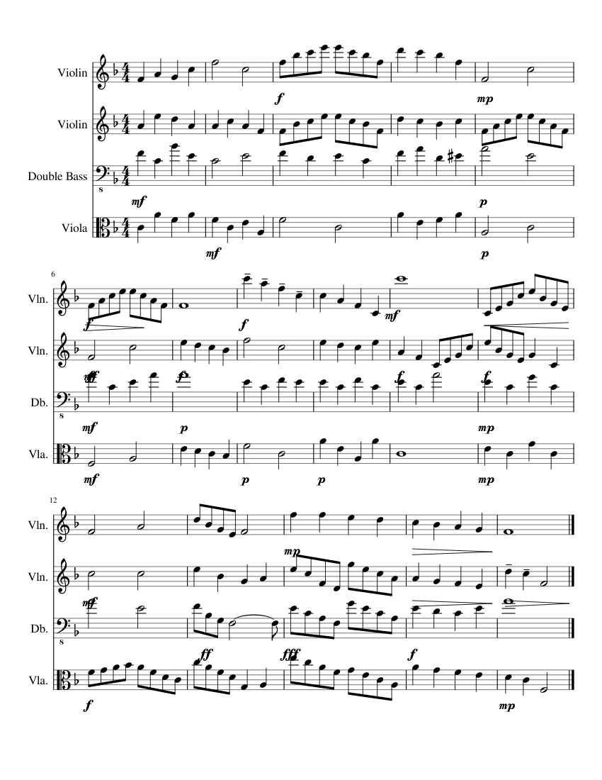 :) Sheet music for Violin, Viola (Mixed Trio) | Musescore.com