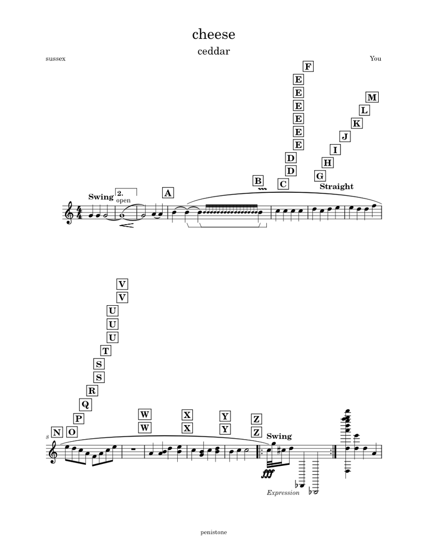 cheese Sheet music for Piano (Solo) | Musescore.com