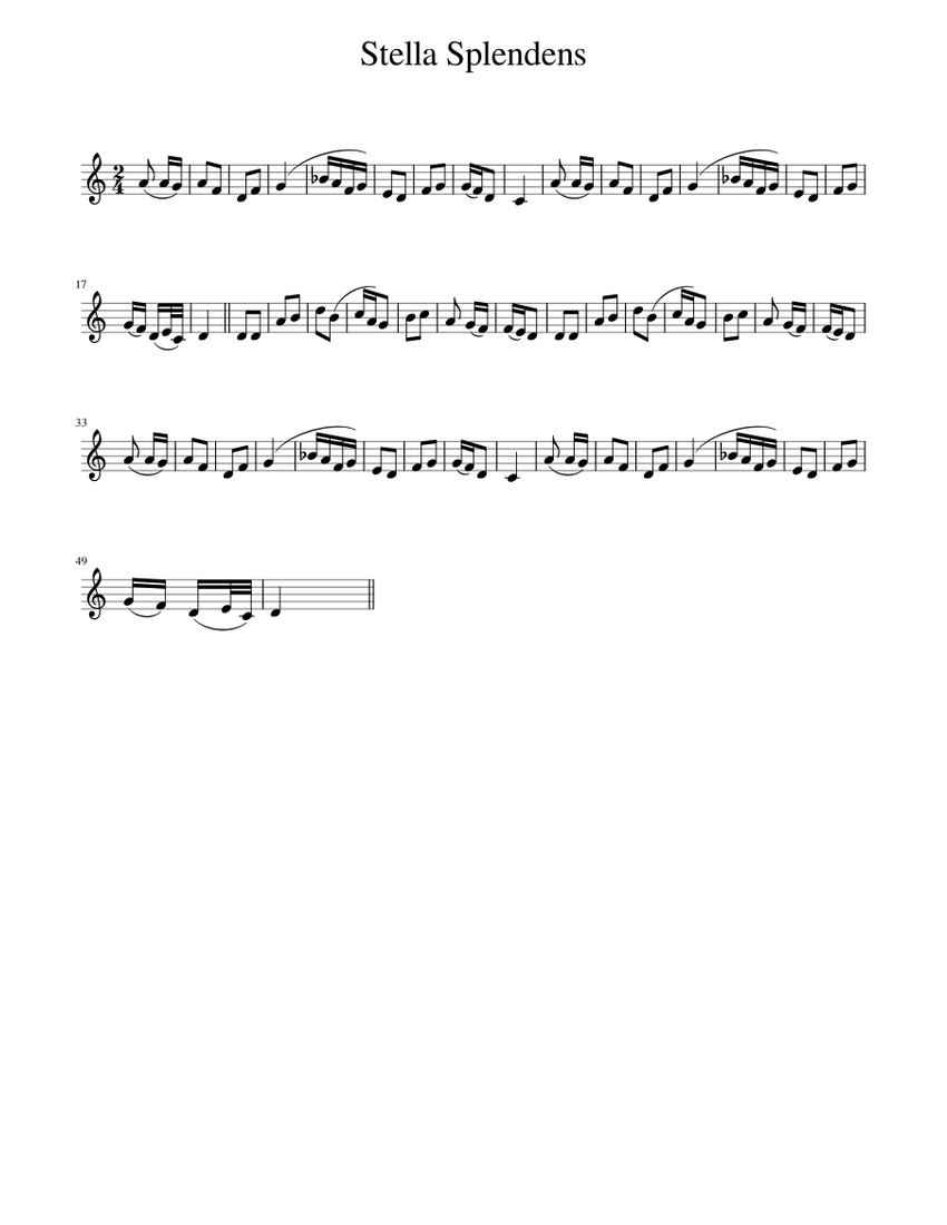 Stella Splendens Sheet music for Piano (Solo) Easy | Musescore.com