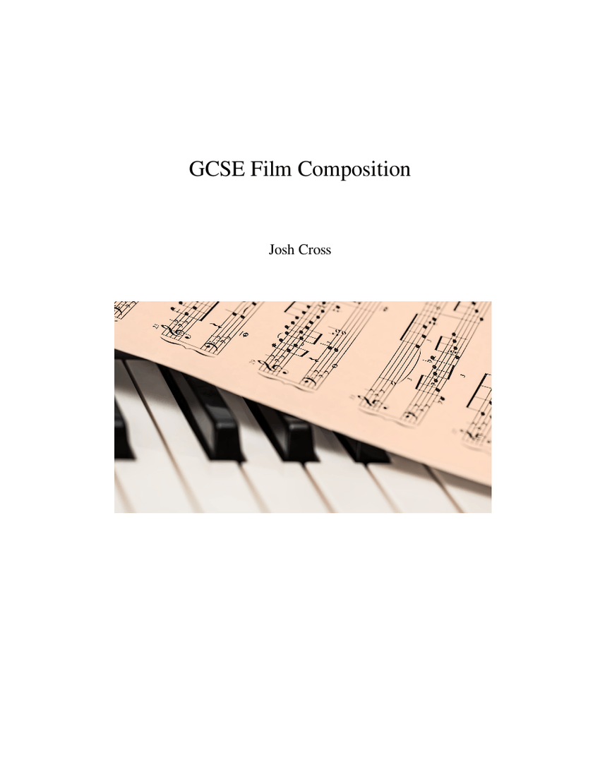 GCSE film composition Sheet music for Piano, Trombone, Contrabass ...