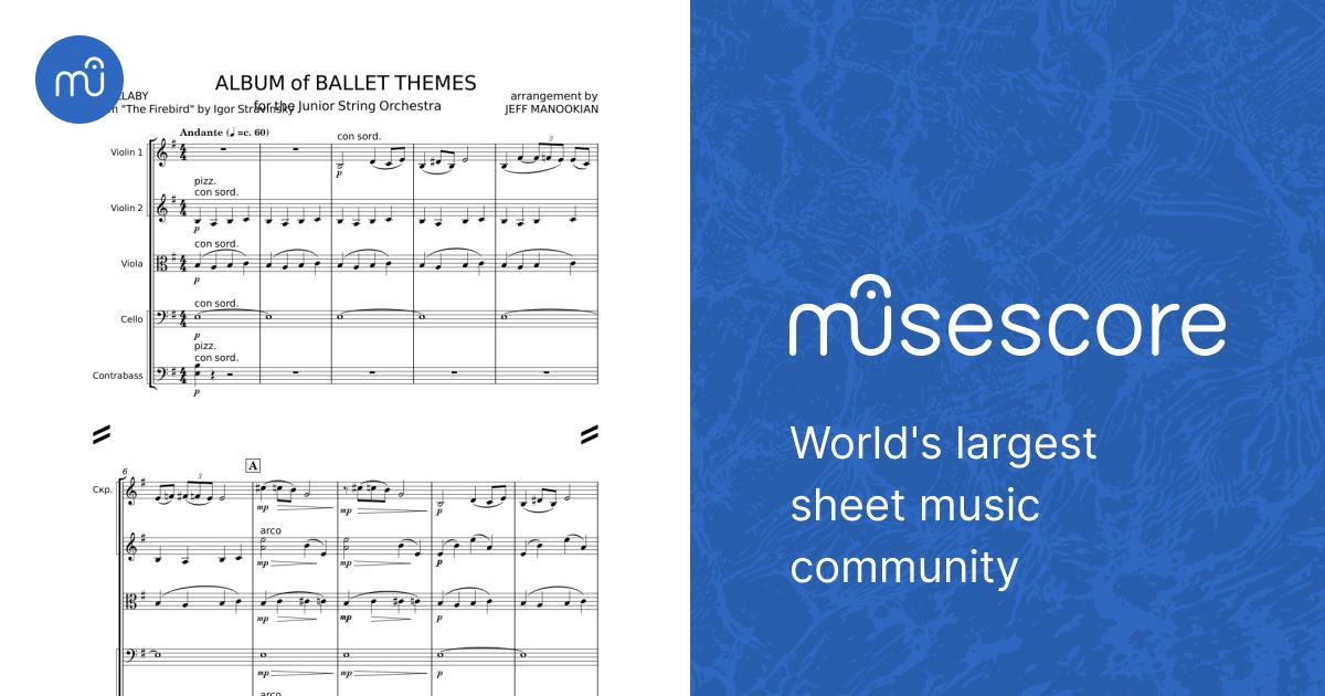 ALBUM of BALLET Sheet music for Violin, Viola, Cello, Woodwinds (other) (Mixed Quintet ...