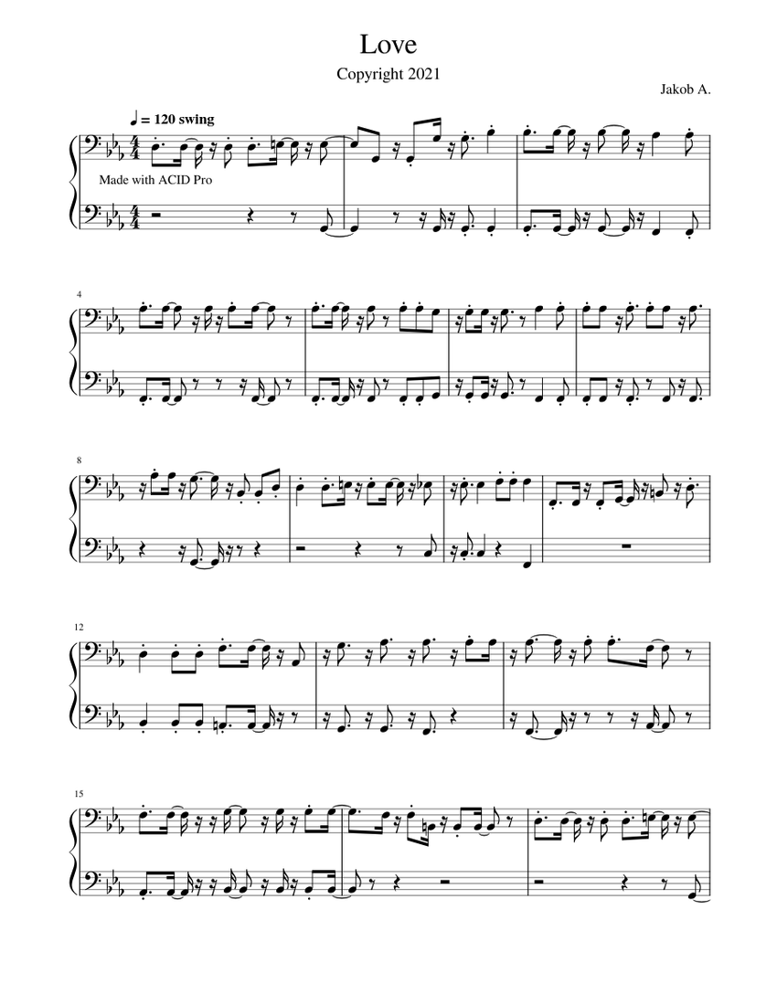 Love Sheet music for Piano (Solo) | Musescore.com