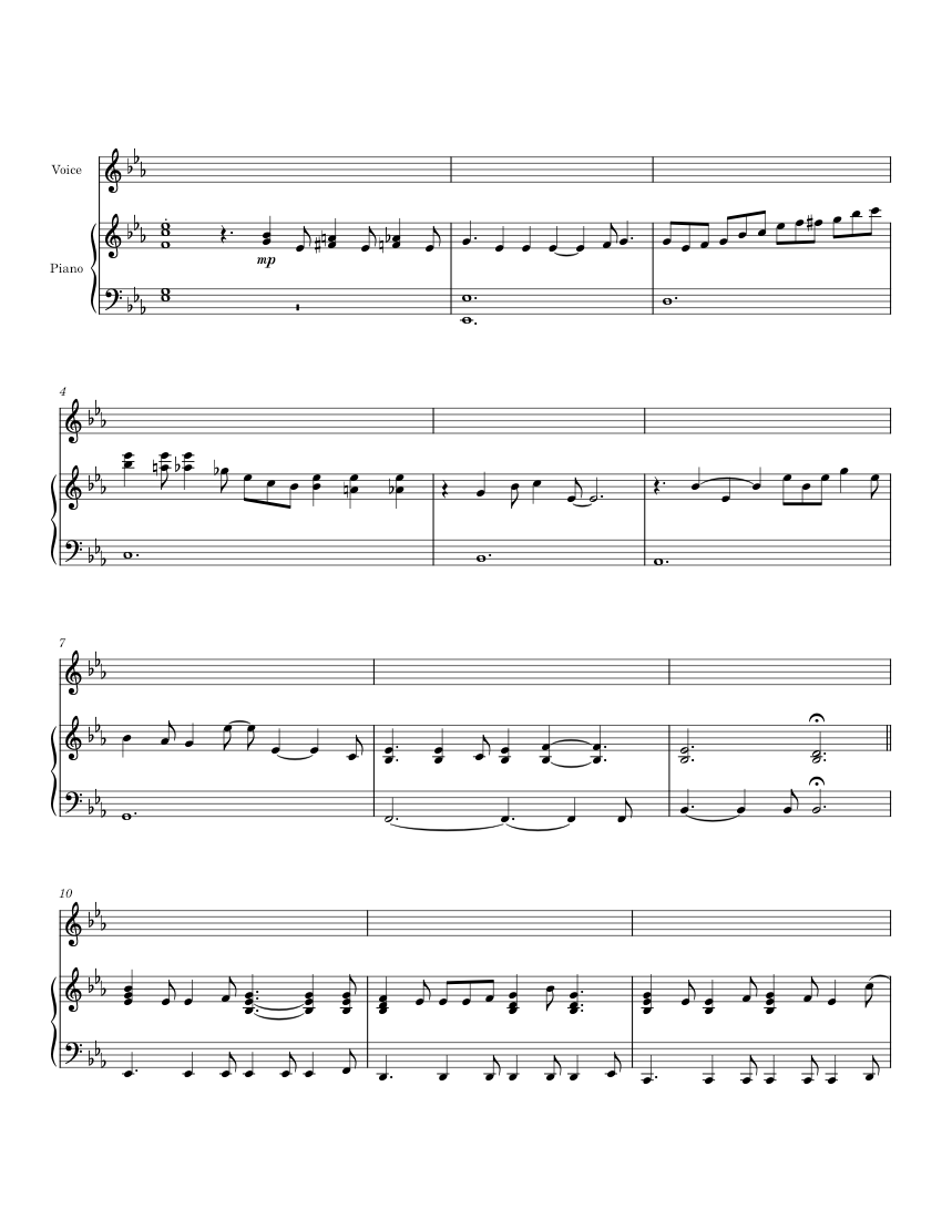 composition Sheet music for Piano, Vocals (Solo) | Musescore.com