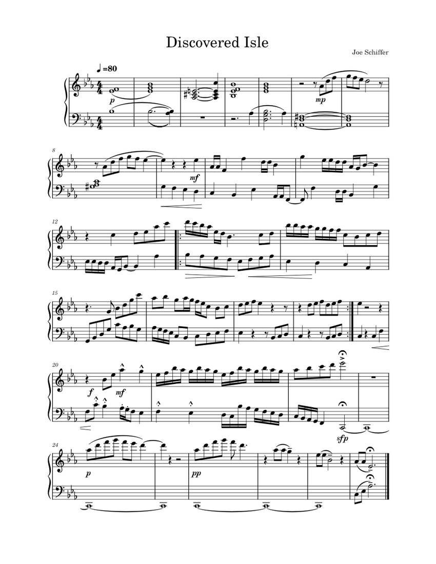 Discovered Isle Sheet music for Piano (Solo) | Musescore.com
