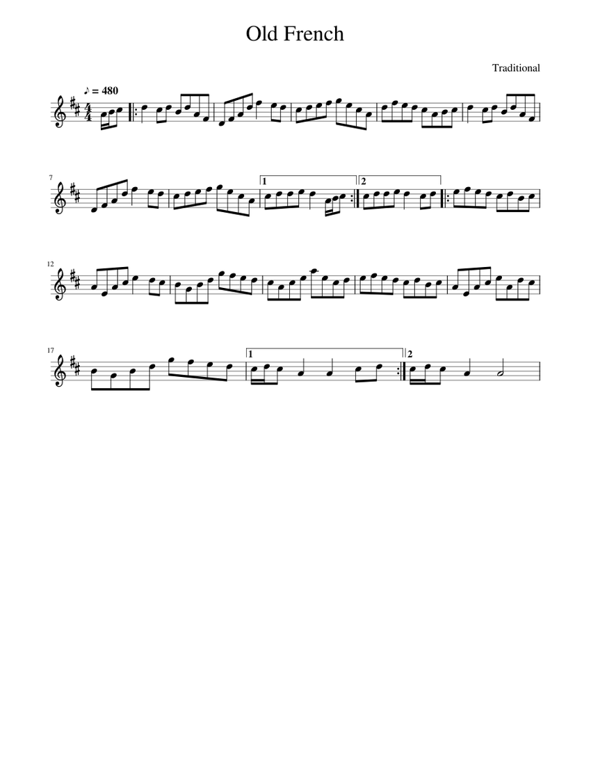 Traditional music - Old French Sheet music for Piano (Solo) Easy ...