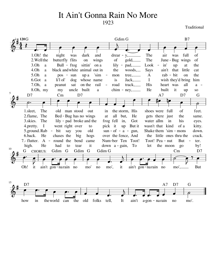 Gold Watch And Chain Sheet music for Piano (Solo) | Musescore.com