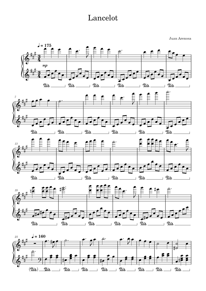 Lancelot Sheet Music for Piano (Solo) | MuseScore.com