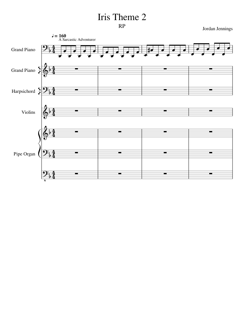 Iris Theme 2 Sheet music for Piano, Harpsichord, Organ, Strings group ...