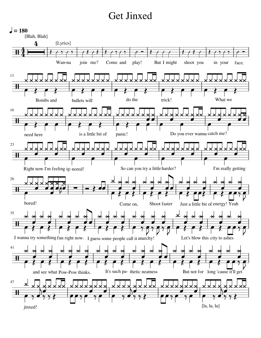 Get Jinxed – League of Legends - for Drumset Sheet music for Drum group ...