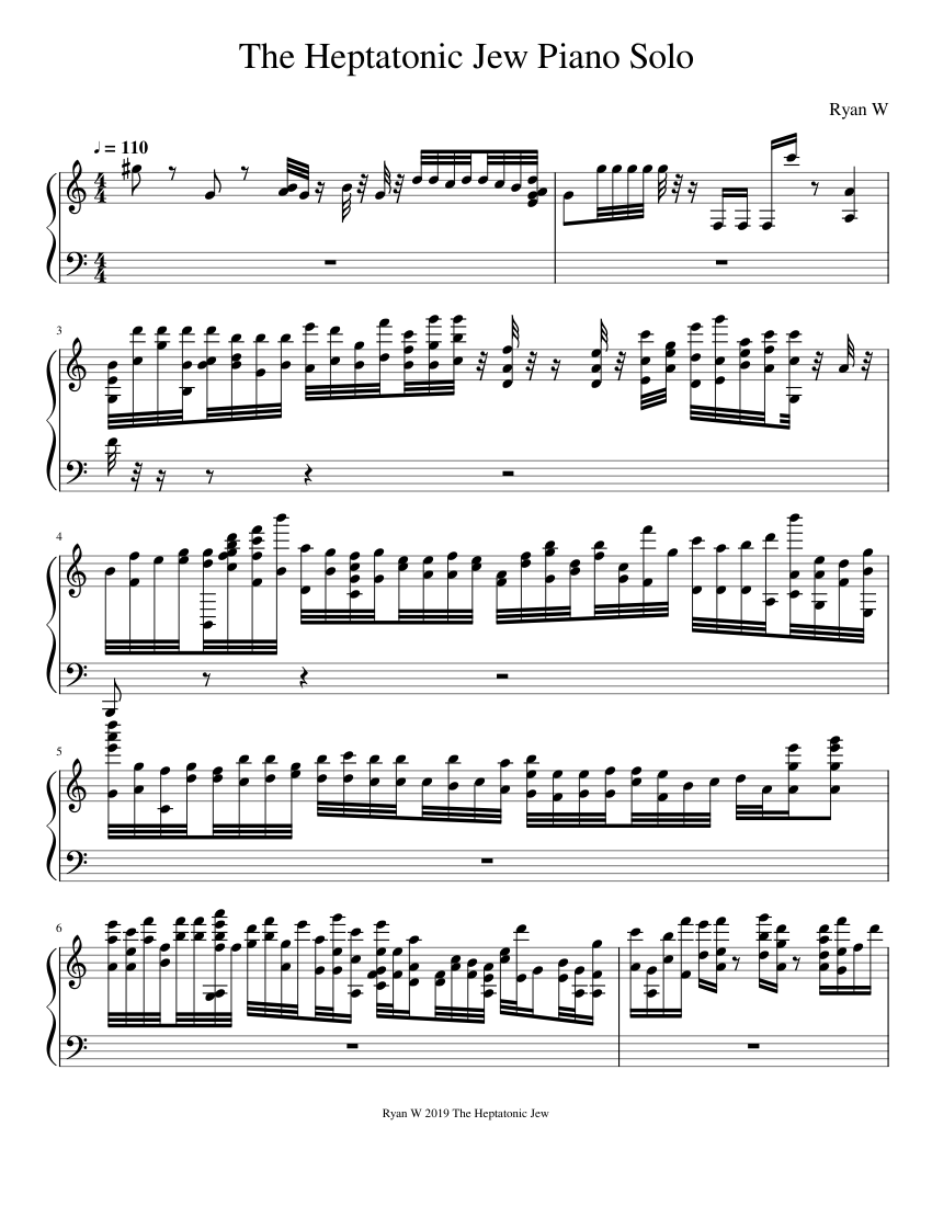 The Heptatonic Jew Piano Solo Sheet music for Piano (Solo) | Musescore.com