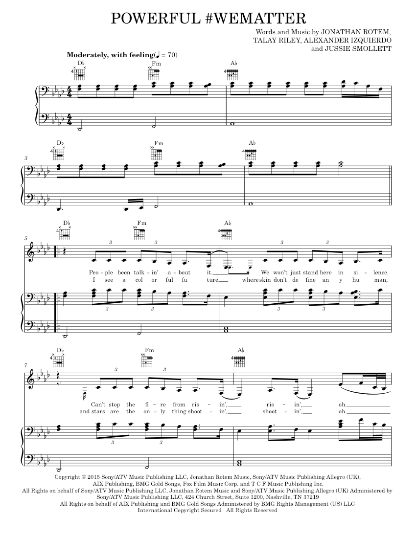 Powerful #WeMatter - Empire Cast, Talay Riley (Piano-Vocal-Guitar ...