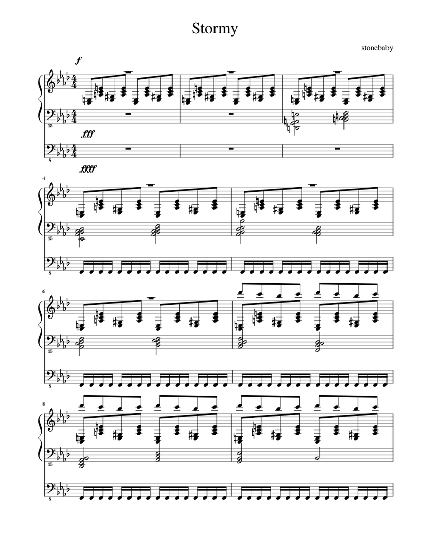 Stormy Sheet music for Piano (Solo) | Musescore.com