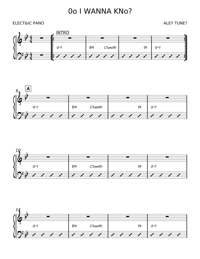 Do I Wanna Know? - Arctic Monkeys Sheet music for Piano (Mixed Quartet ...