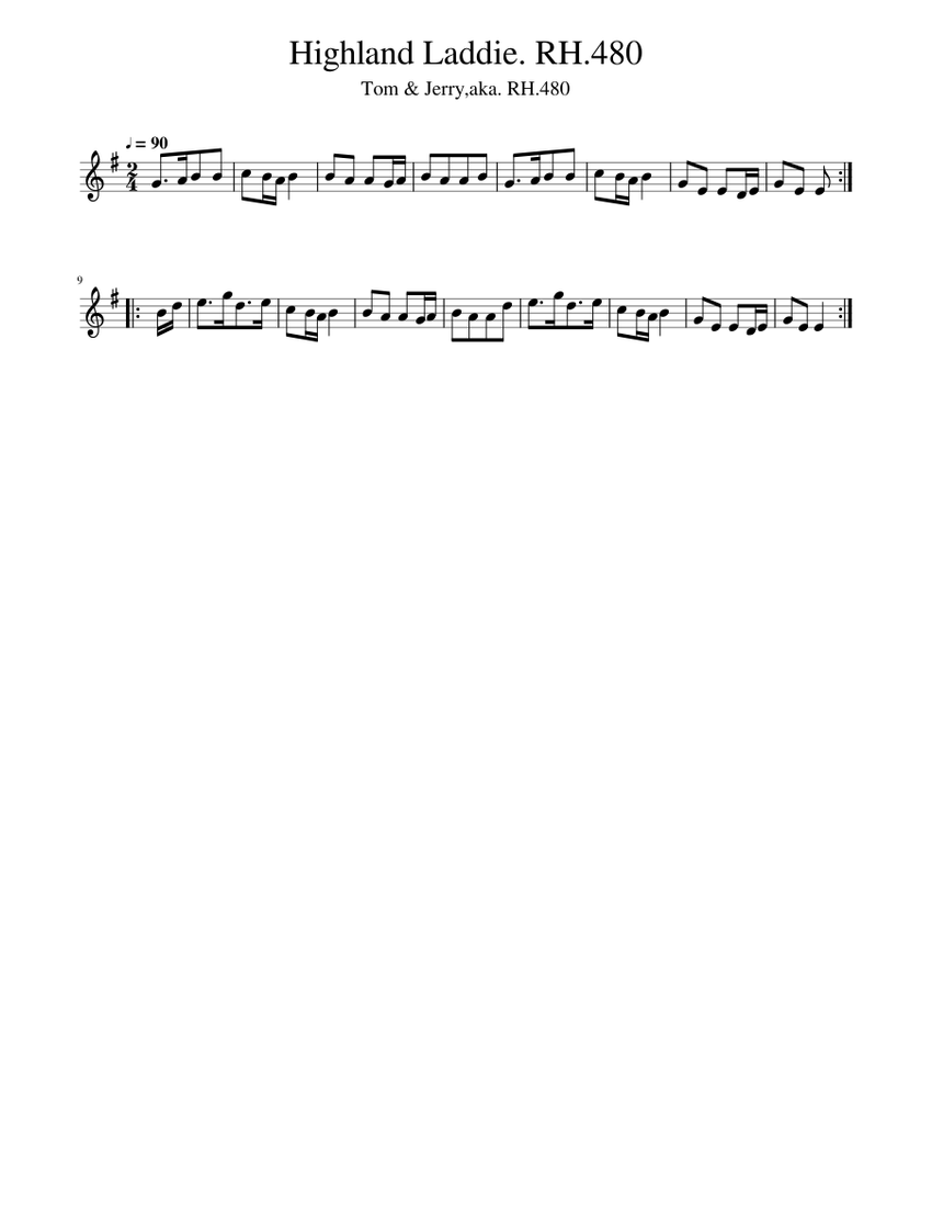 Highland Laddie. RH.480 Sheet music for Piano (Solo) Easy | Musescore.com