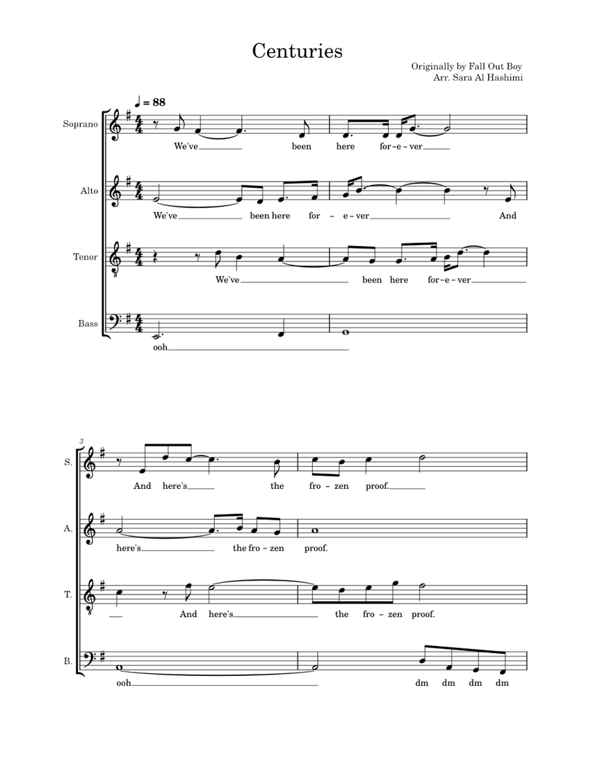 Centuries - piano tutorial