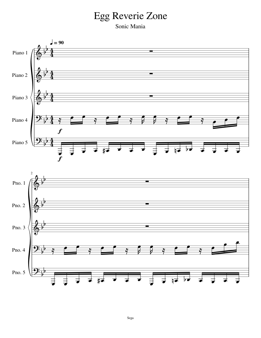 Egg Reverie Zone Sheet music for Piano (Mixed Quintet) | Musescore.com