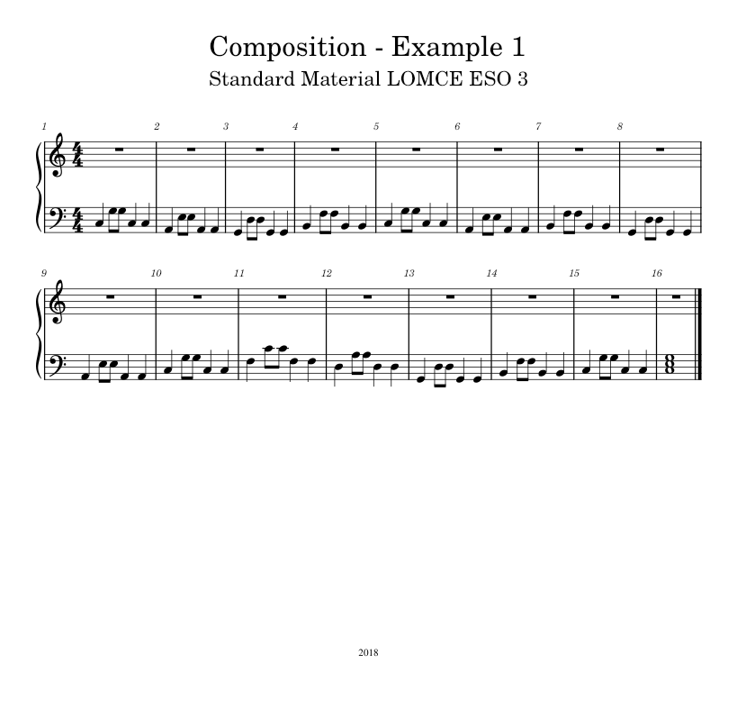 Composition - Example 1 Sheet music for Piano (Solo) | Musescore.com